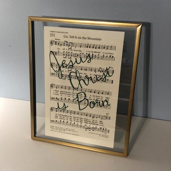Homemade | Holiday | Handmade Framed Hymn With Calligraphy | Poshmark